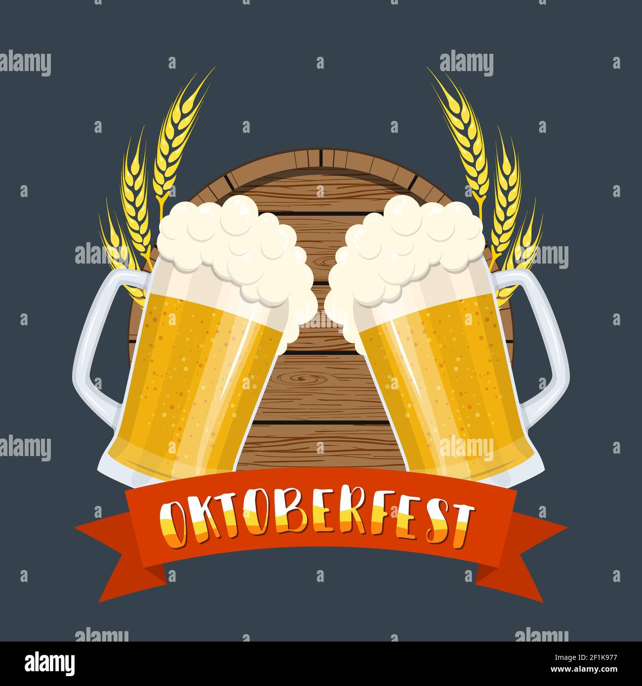 Full glass beer glassware Stock Vector Images - Alamy