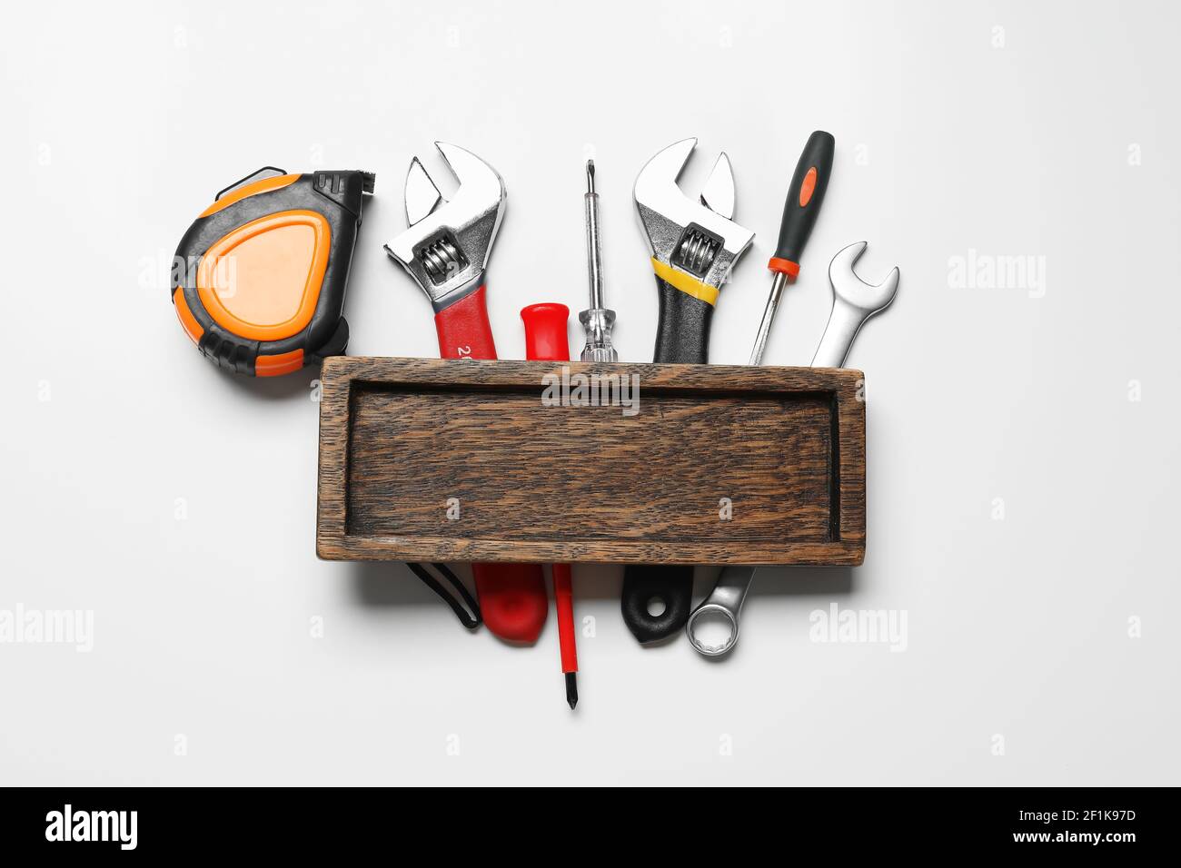 Set of construction tools on white background Stock Photo - Alamy
