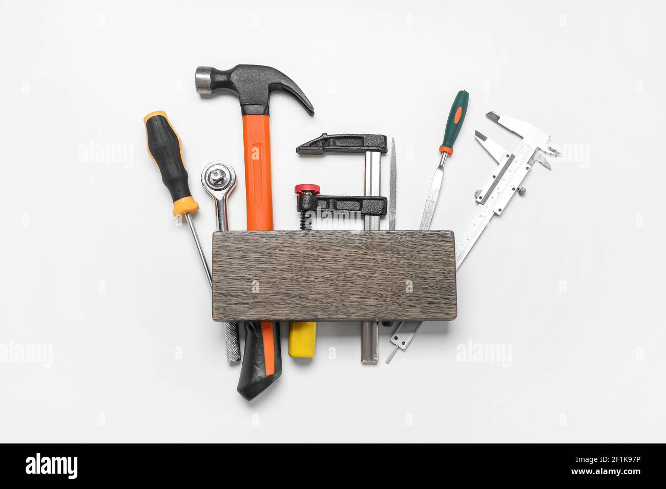 Set of construction tools on white background Stock Photo - Alamy