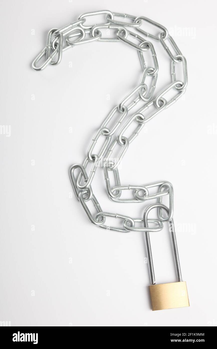 Chain question mark hi-res stock photography and images - Alamy