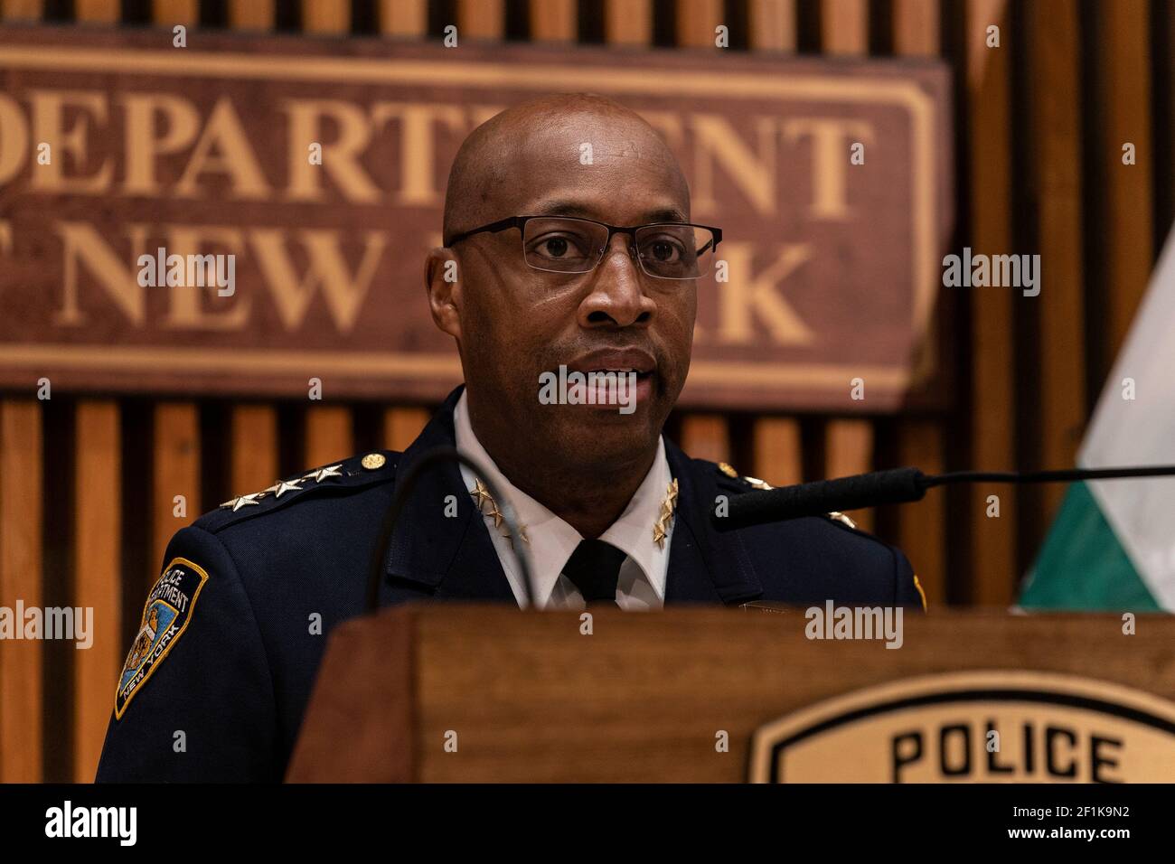 Chief of Detectives Rodney Harrison speaks at NYPD press briefing on ...