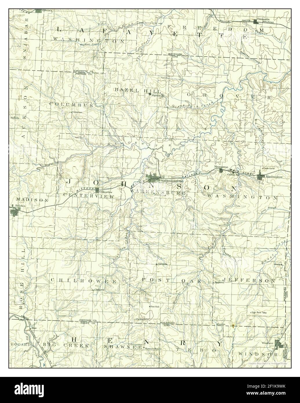 Map of warrensburg missouri hi-res stock photography and images - Alamy