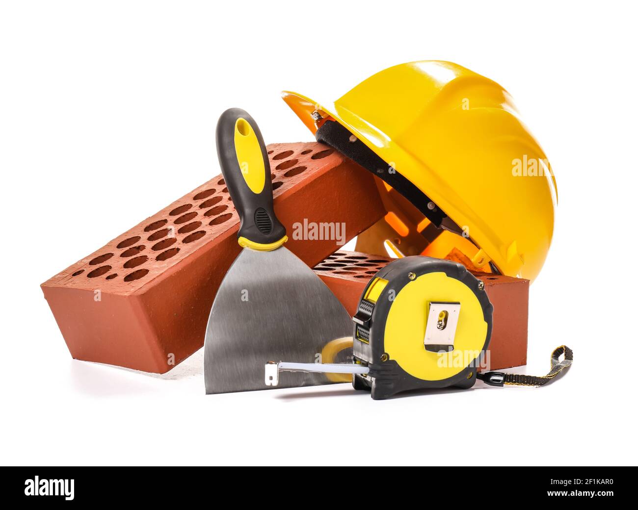 Set of construction tools on white background Stock Photo - Alamy