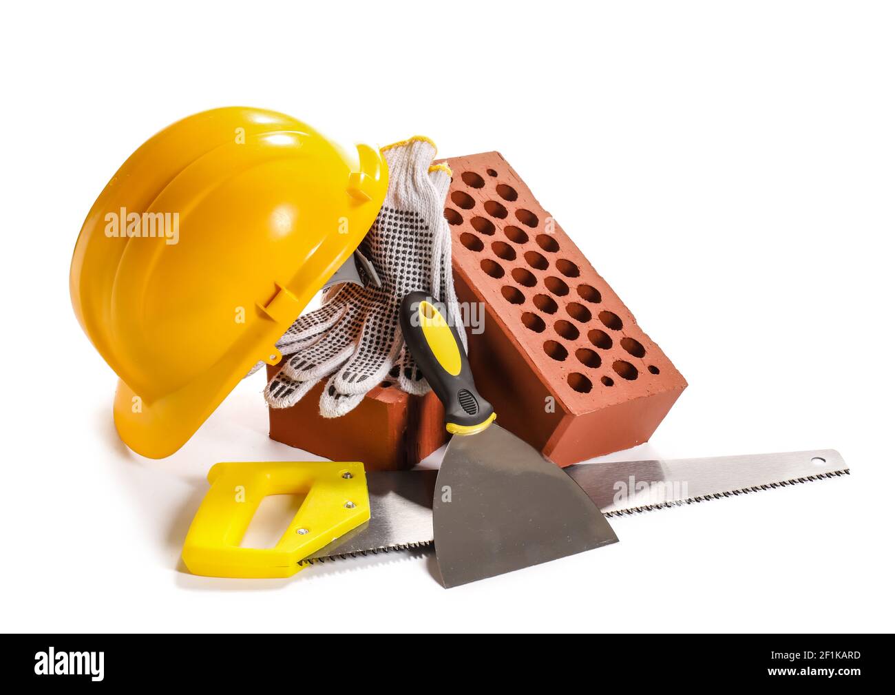 Set of construction tools on white background Stock Photo - Alamy