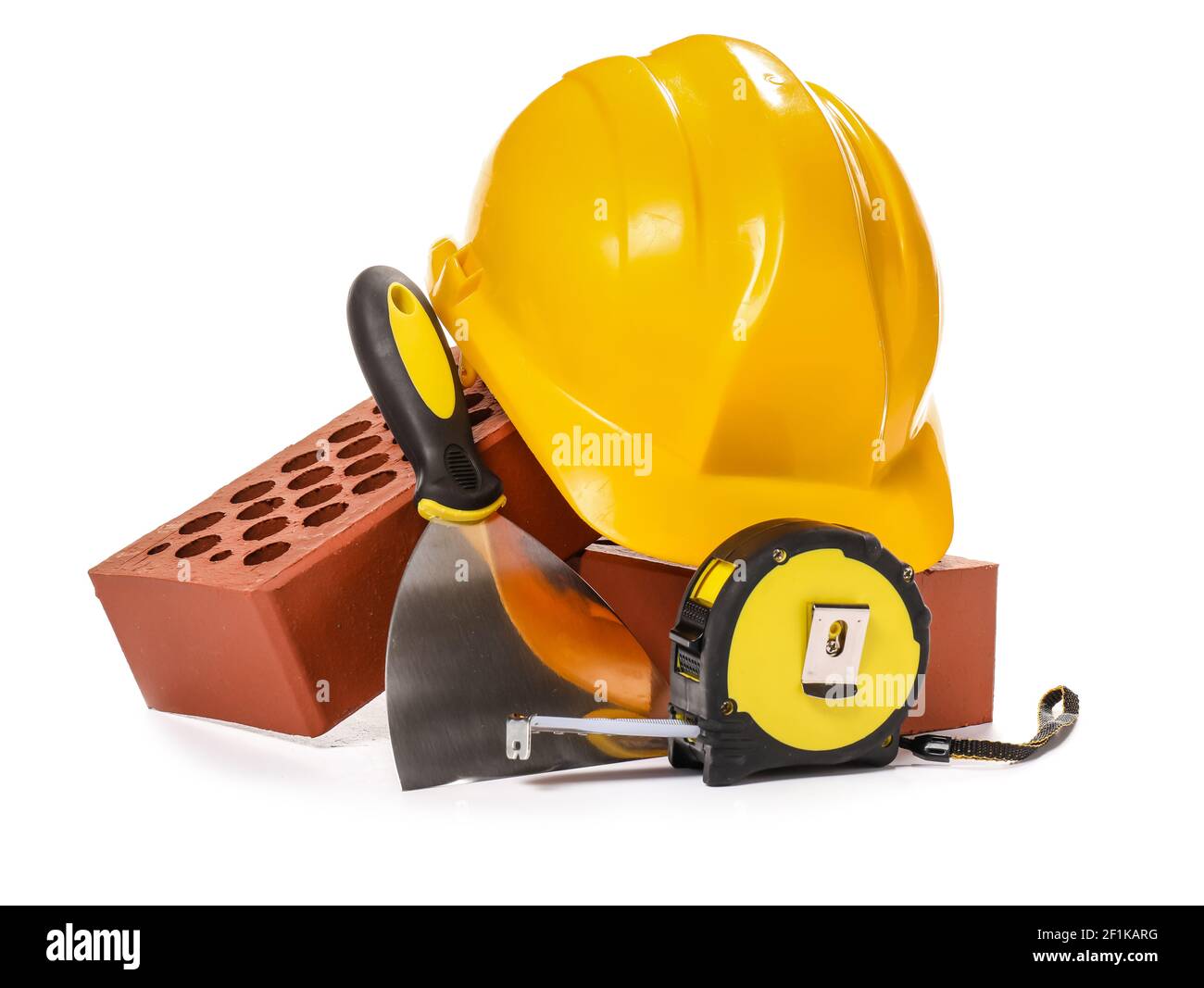 Set of construction tools on white background Stock Photo - Alamy