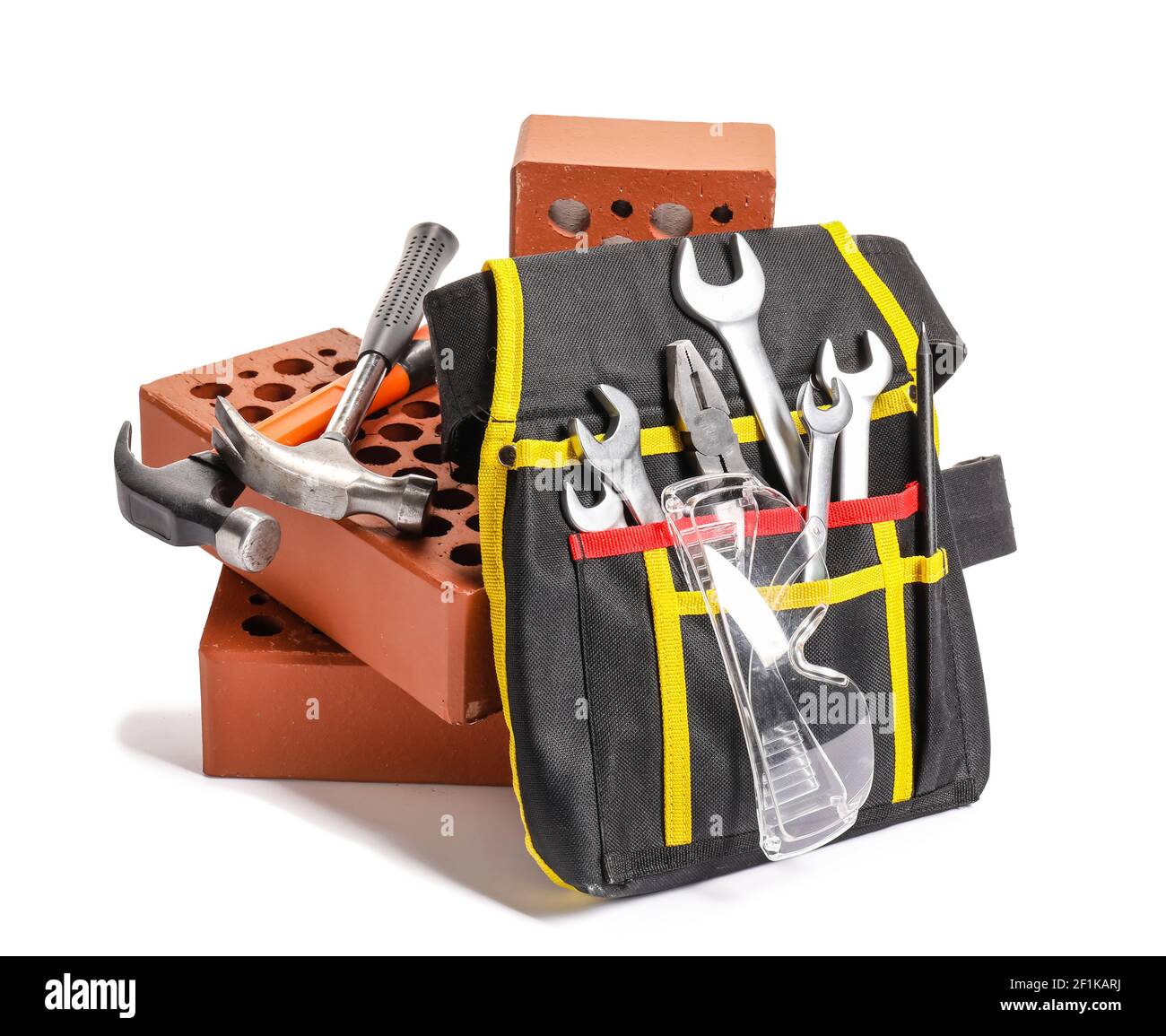 Set of construction tools on white background Stock Photo - Alamy