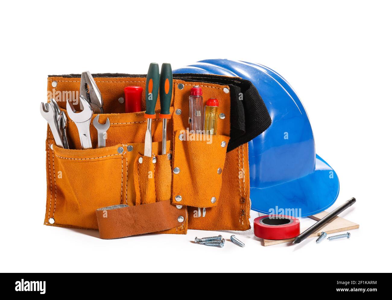 Set of construction tools on white background Stock Photo - Alamy
