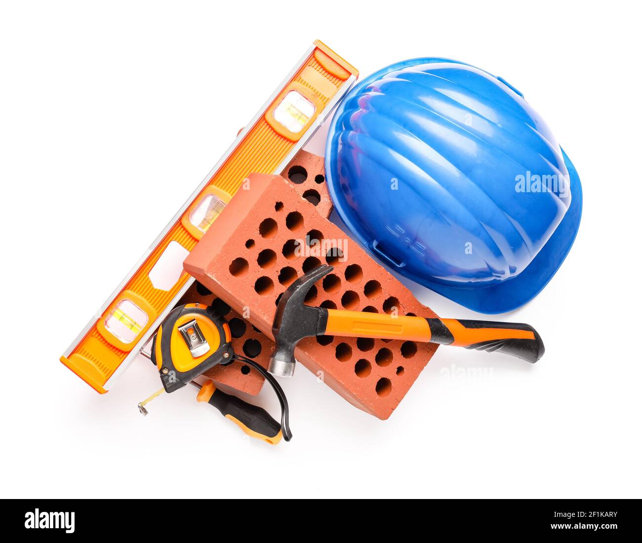 Set of construction tools on white background Stock Photo - Alamy