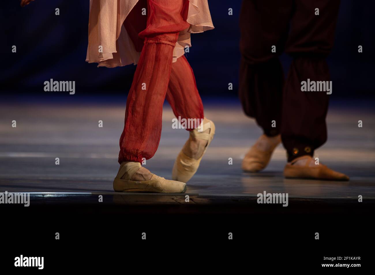Closeup of classic ballet couple on stage Stock Photo - Alamy