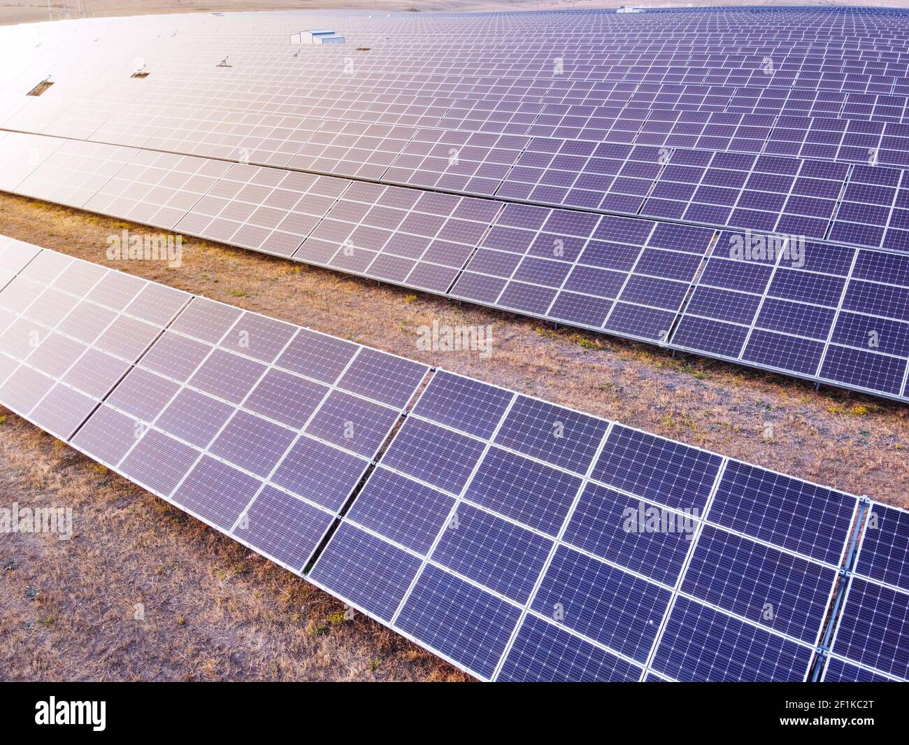 Modern solar panels installed outdoors Stock Photo - Alamy