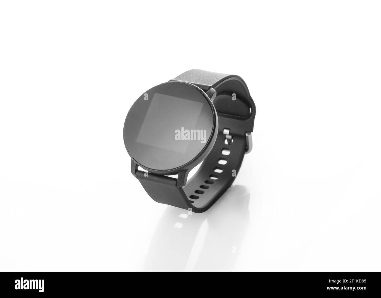 Modern smart watch on white background Stock Photo - Alamy