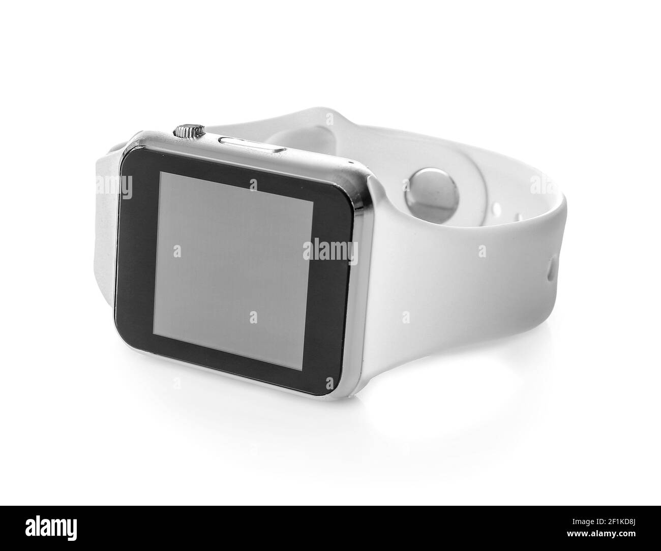Modern smart watch on white background Stock Photo - Alamy
