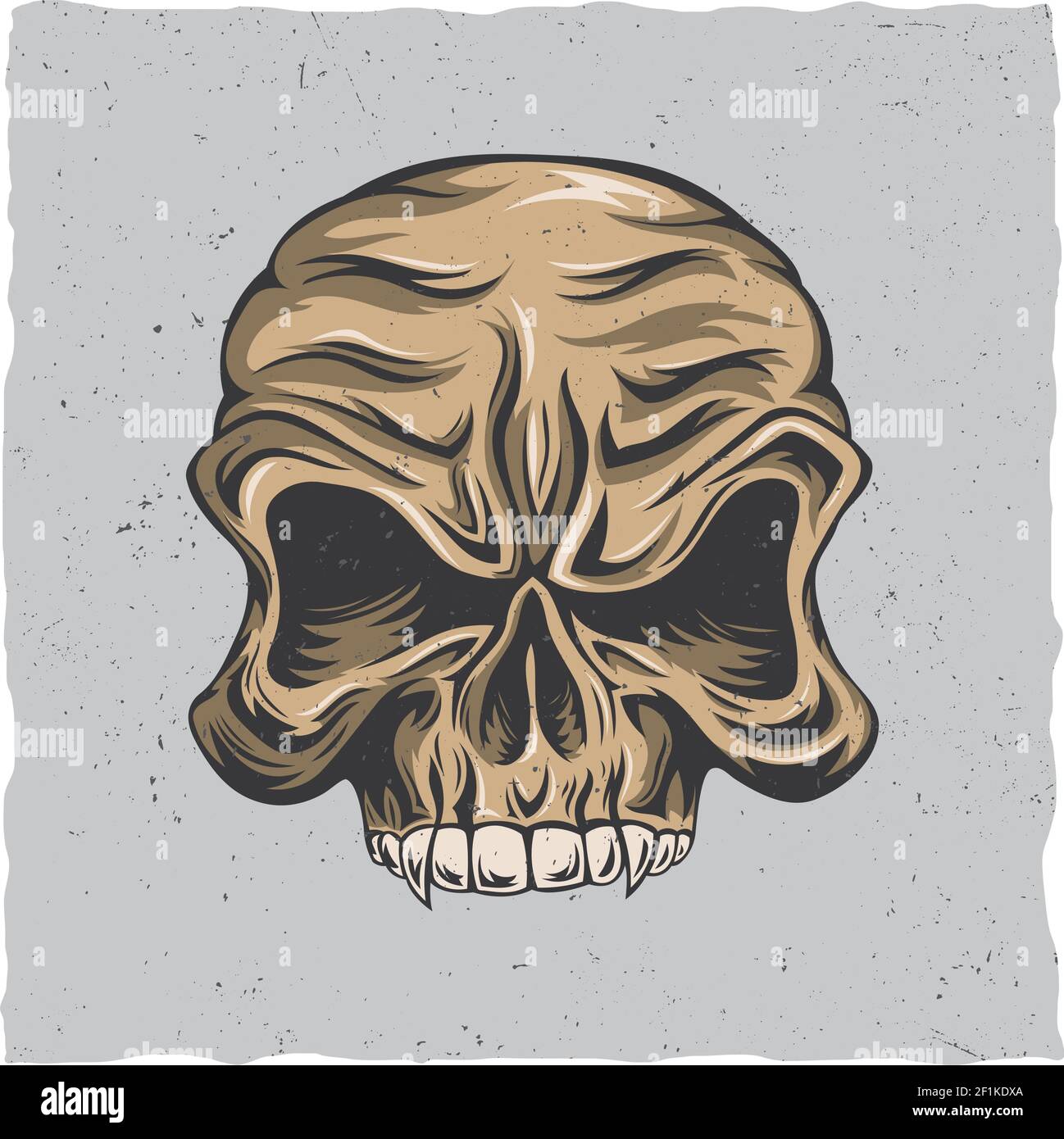 Angry Skull Vector
