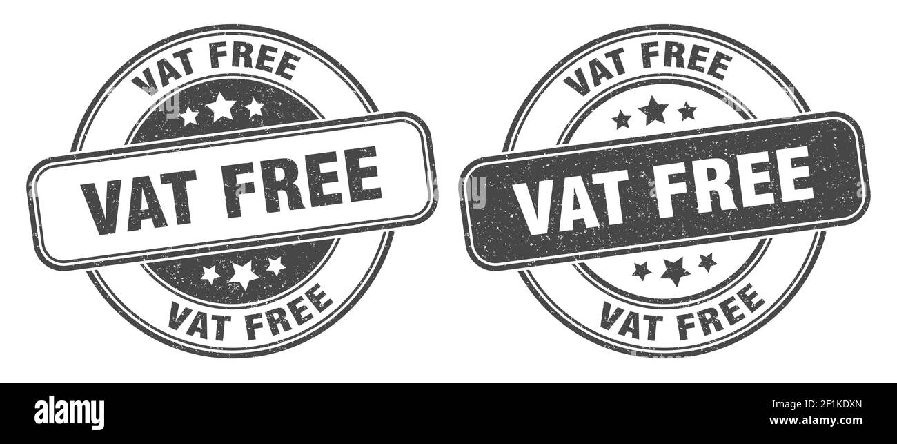 vat free stamp. vat free sign. round grunge label Stock Vector Image ...