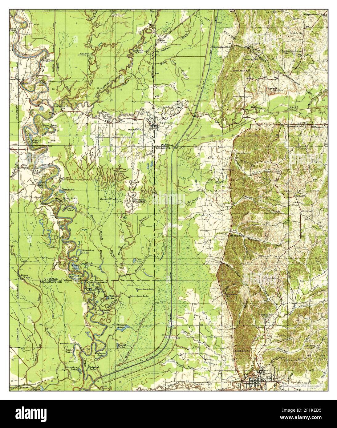 Crowder, Mississippi, map 1935, 1:62500, United States of America by ...