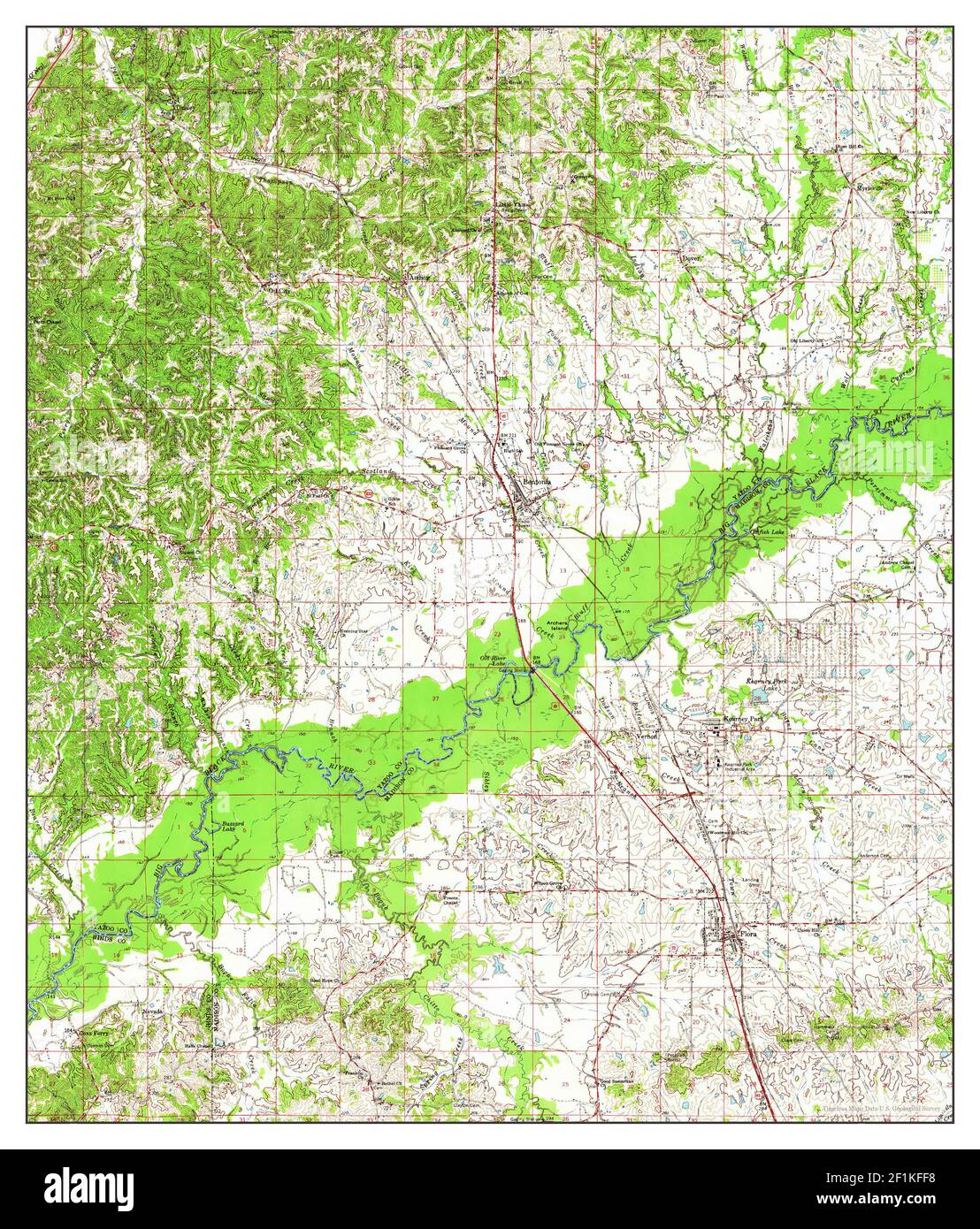 Flora, Mississippi, map 1962, 1:62500, United States of America by ...