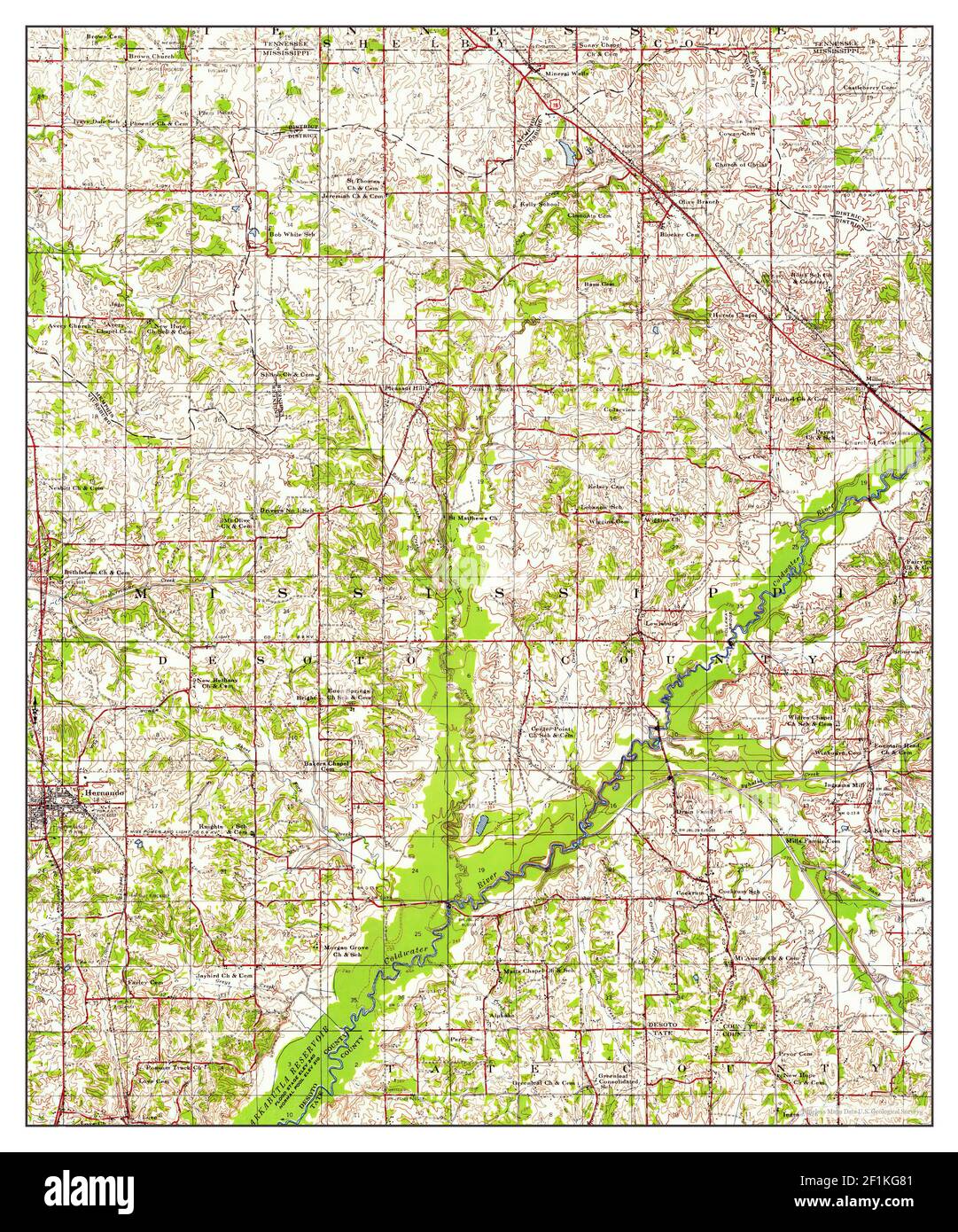 Map Of Hernando High Resolution Stock Photography and Images - Alamy