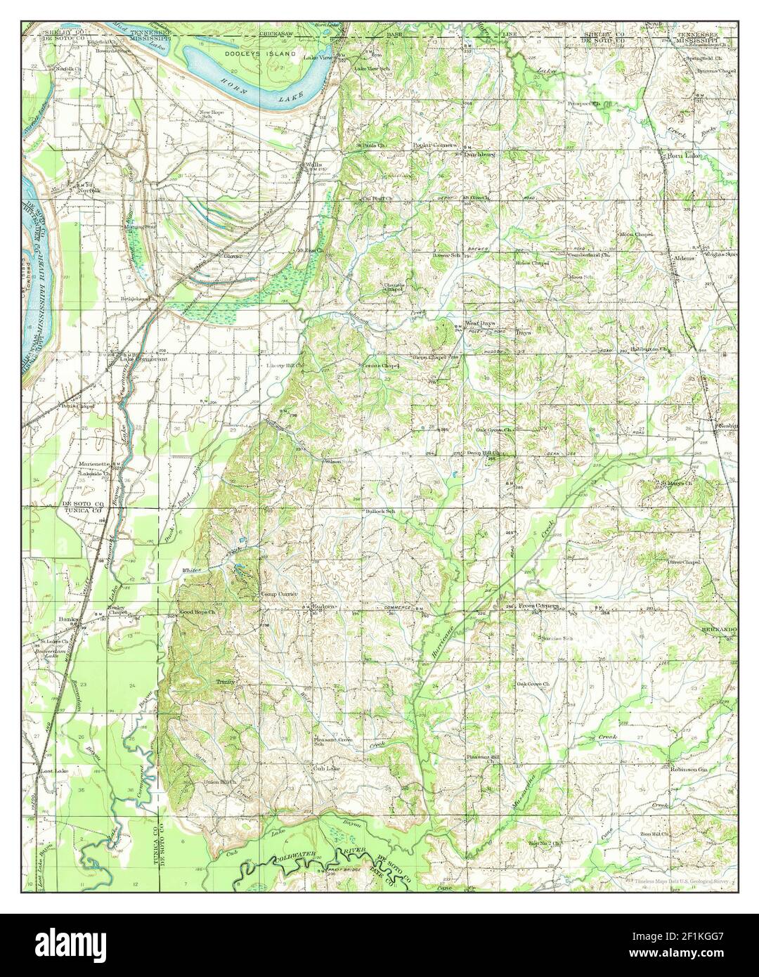 Map of horn lake hi-res stock photography and images - Alamy