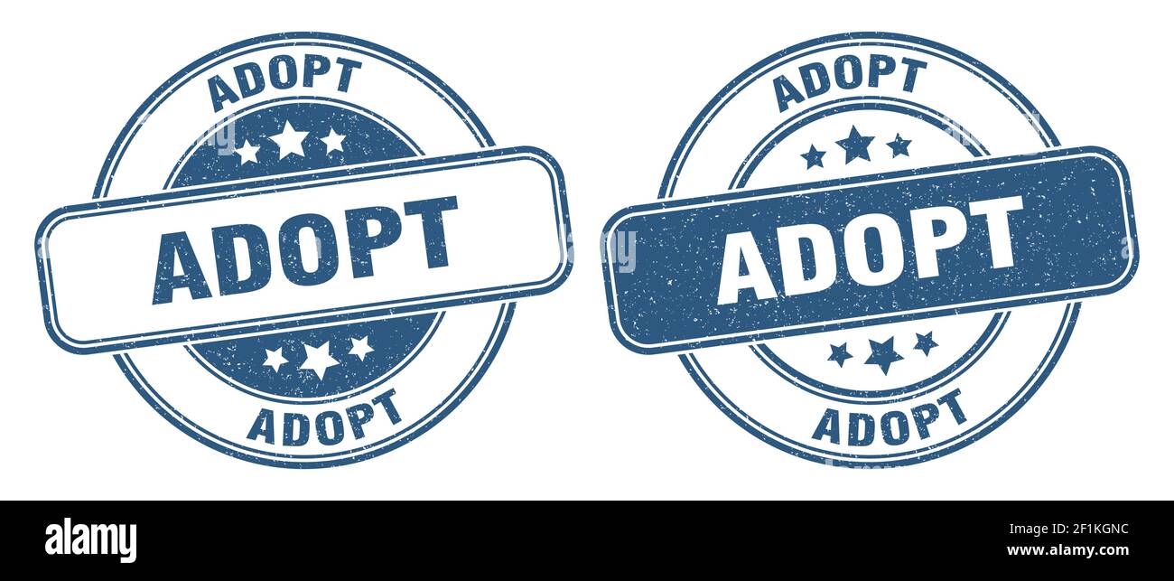 adopt stamp. adopt sign. round grunge label Stock Vector Image & Art ...