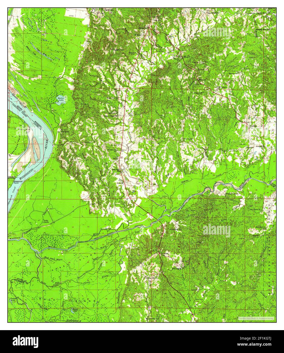 Kingston, Mississippi, map 1958, 1:62500, United States of America by ...