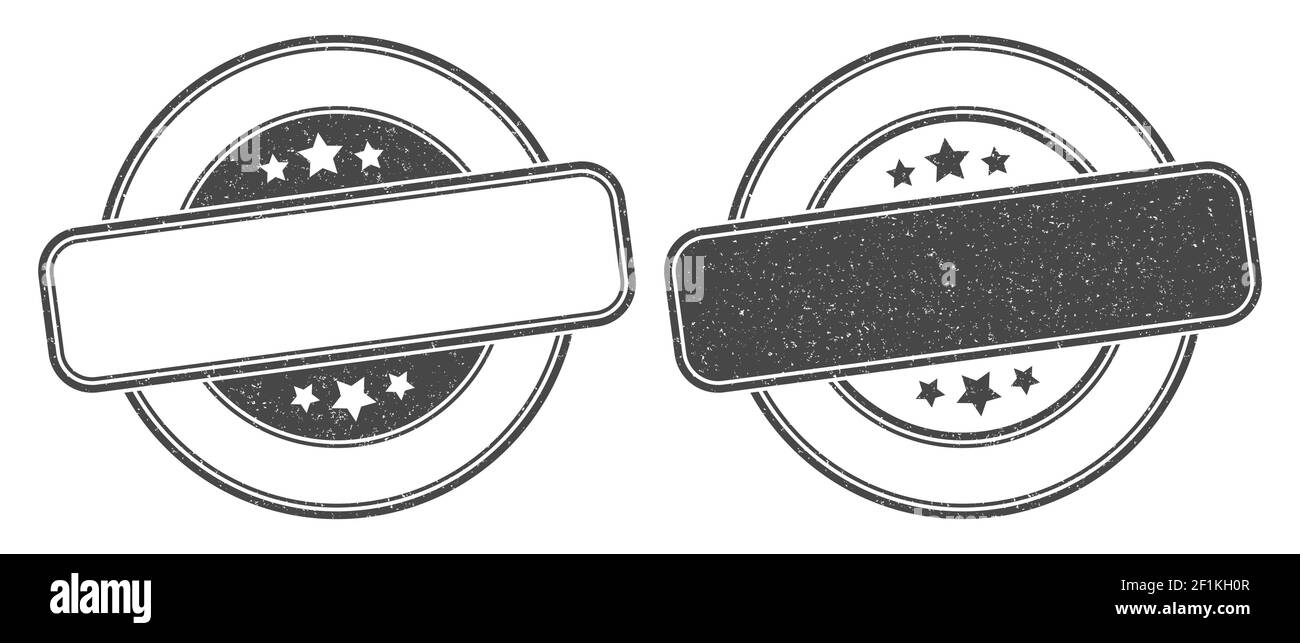 blank stamp. blank sign. round grunge label Stock Vector Image & Art ...