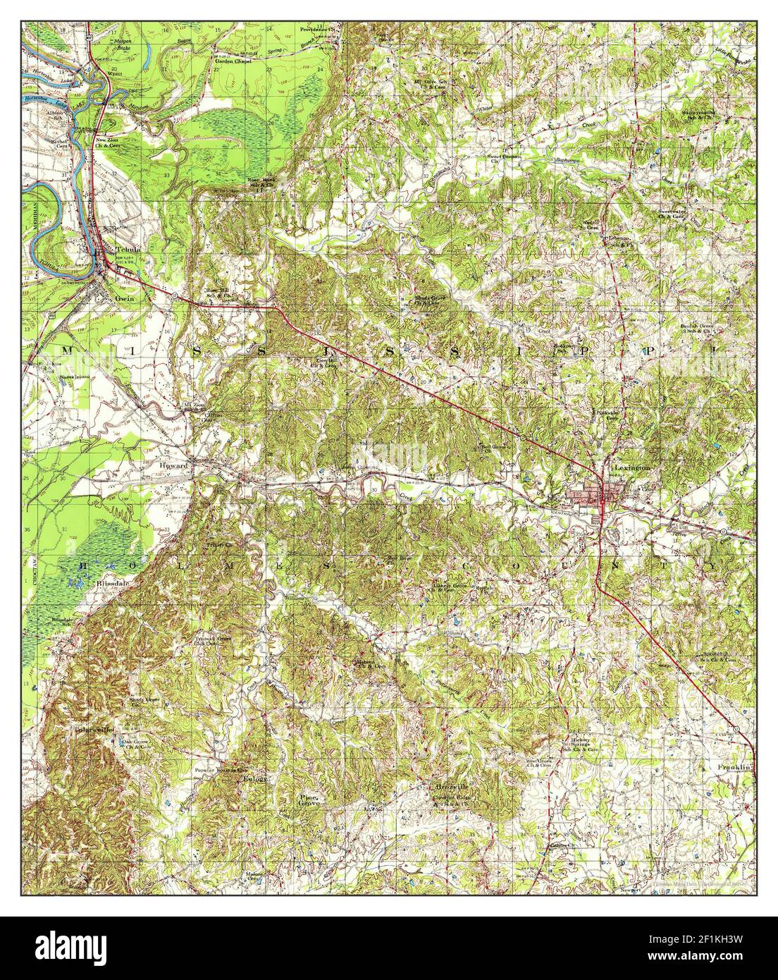 Map of lexington mississippi hi-res stock photography and images - Alamy