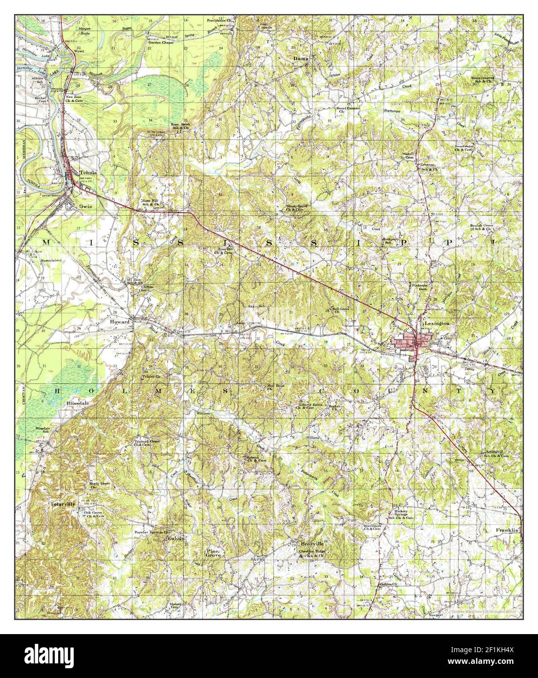 Map of lexington mississippi hi-res stock photography and images - Alamy