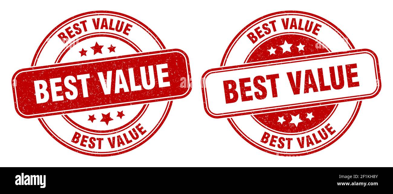 best value stamp. best value sign. round grunge label Stock Vector ...