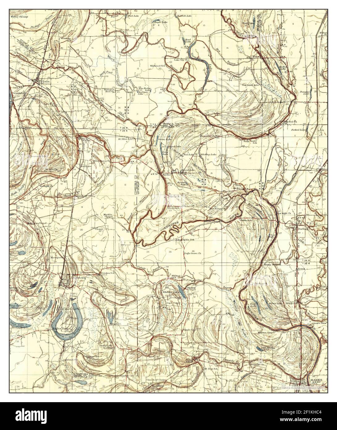 Map of marks mississippi hi-res stock photography and images - Alamy