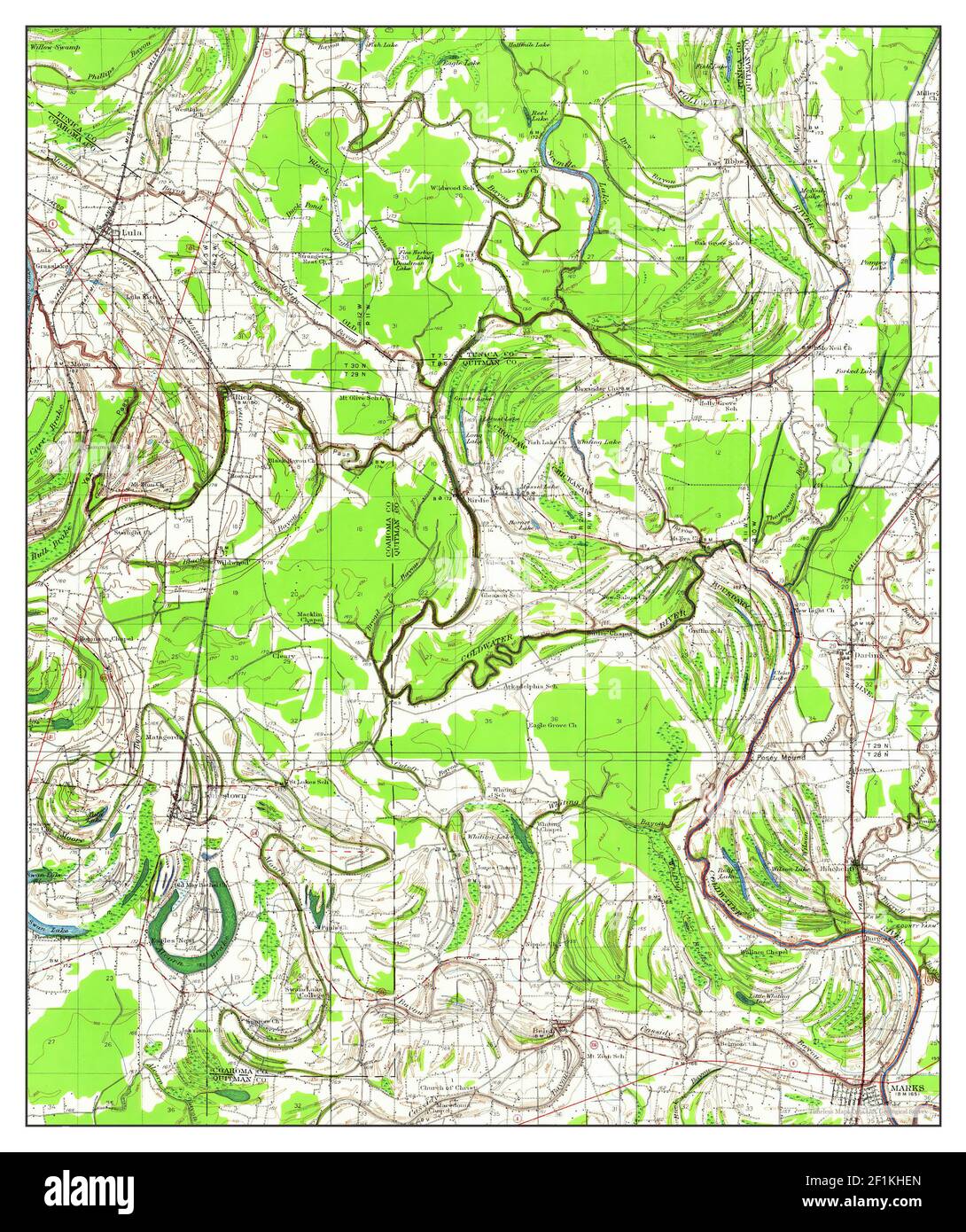 Map of marks mississippi hi-res stock photography and images - Alamy