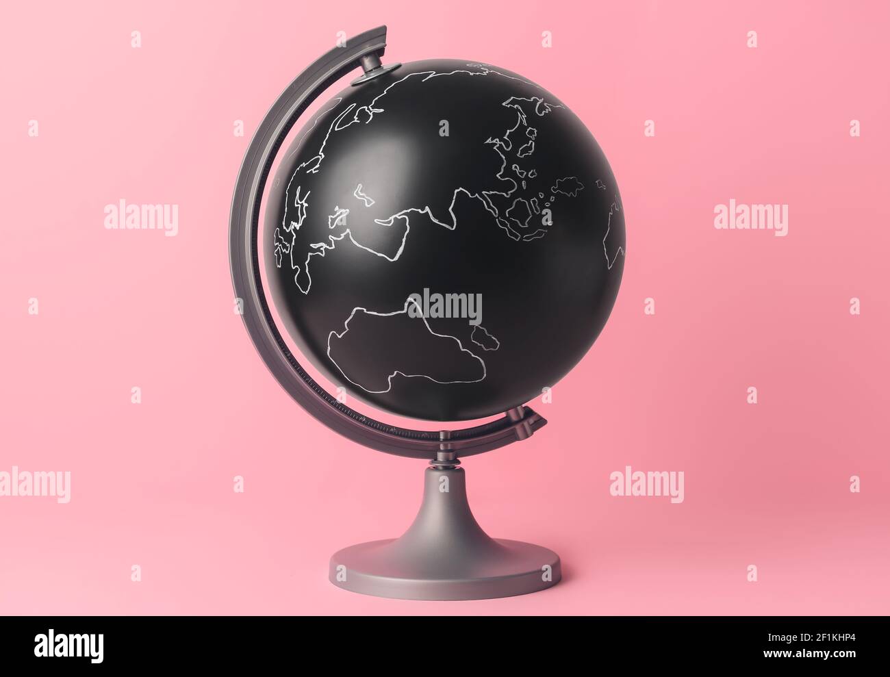 Modern globe on color background Stock Photo - Alamy