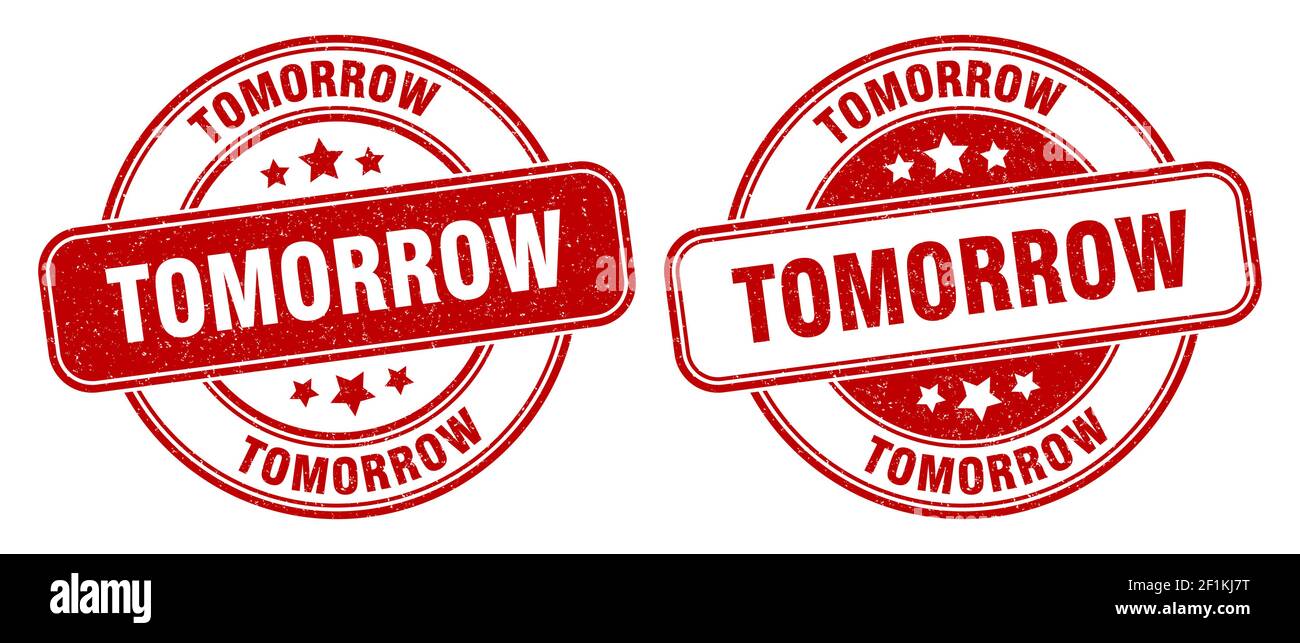 Tomorrow stamp Stock Vector Images - Alamy