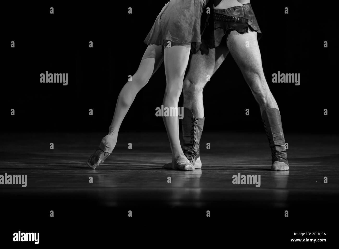 Closeup of classic ballet couple on stage Stock Photo - Alamy