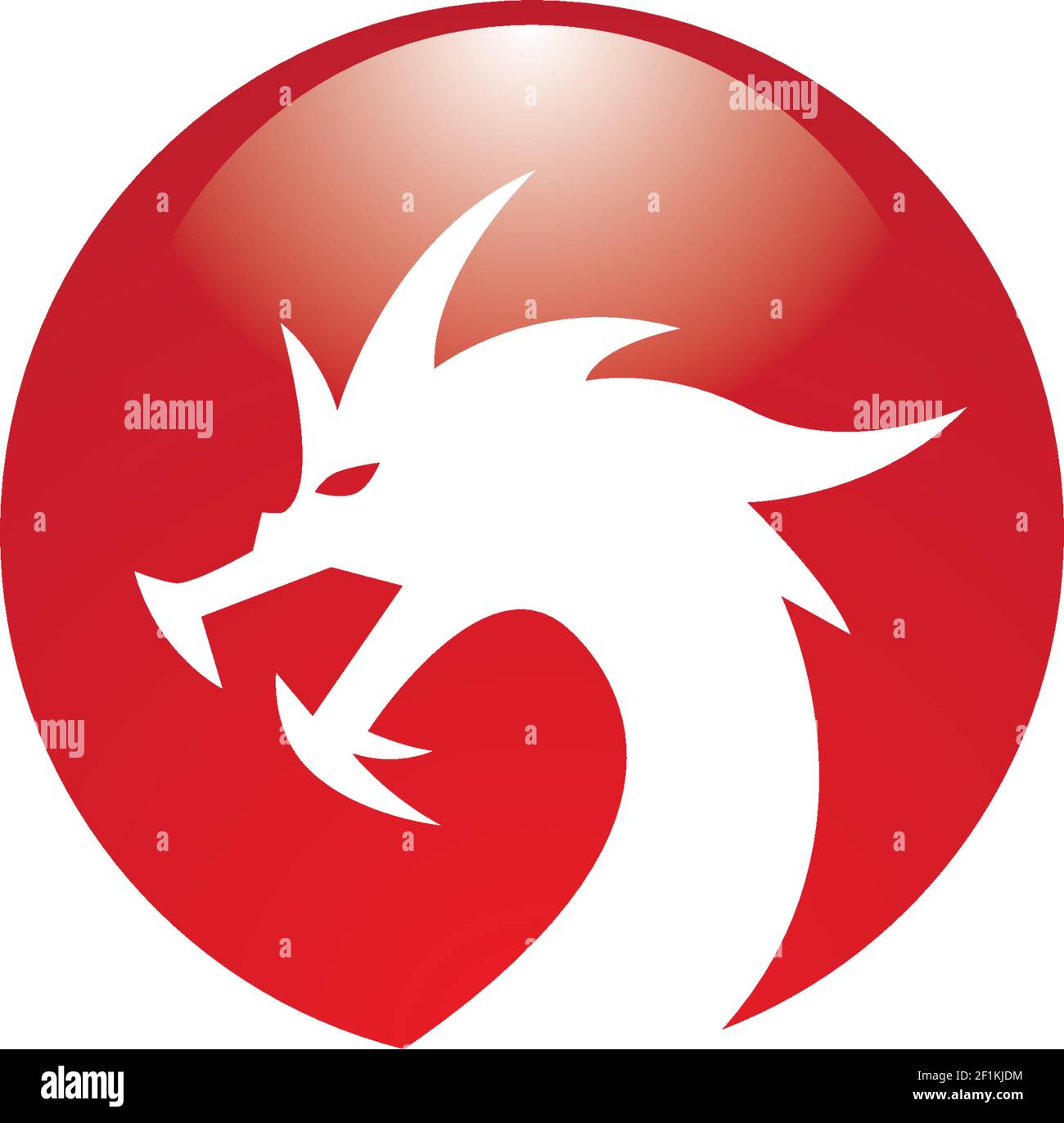 Head dragon flat color logo template vector illustration Stock Vector ...