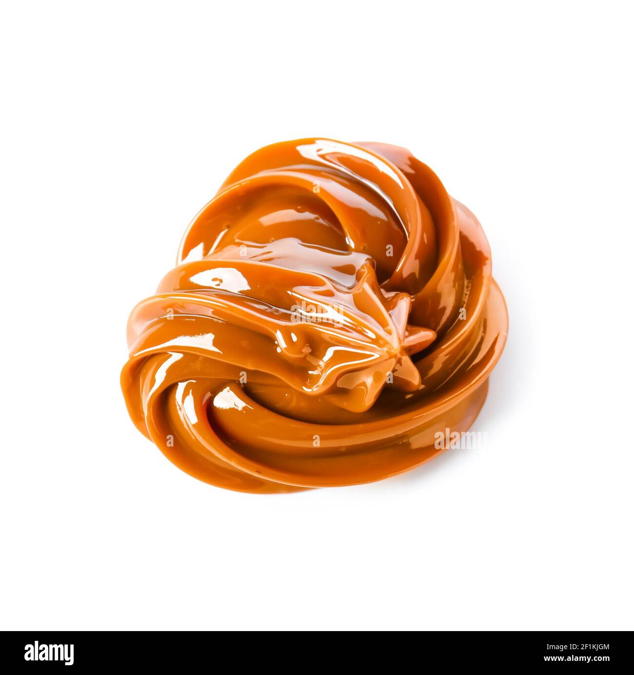 Boiled condensed milk on white background Stock Photo - Alamy