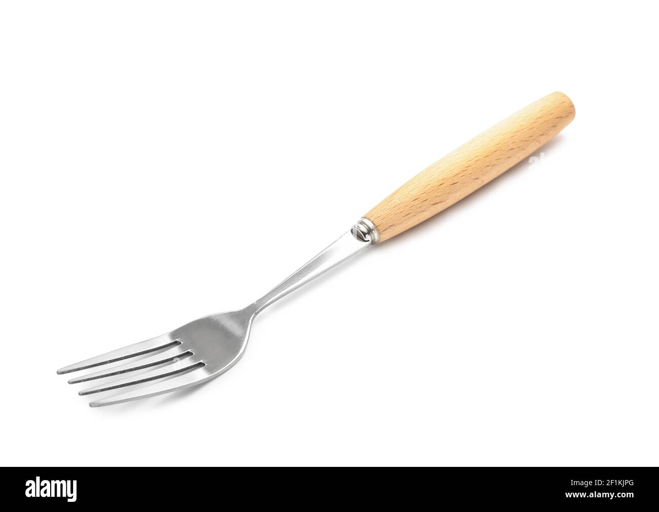 Stylish fork on white background Stock Photo - Alamy
