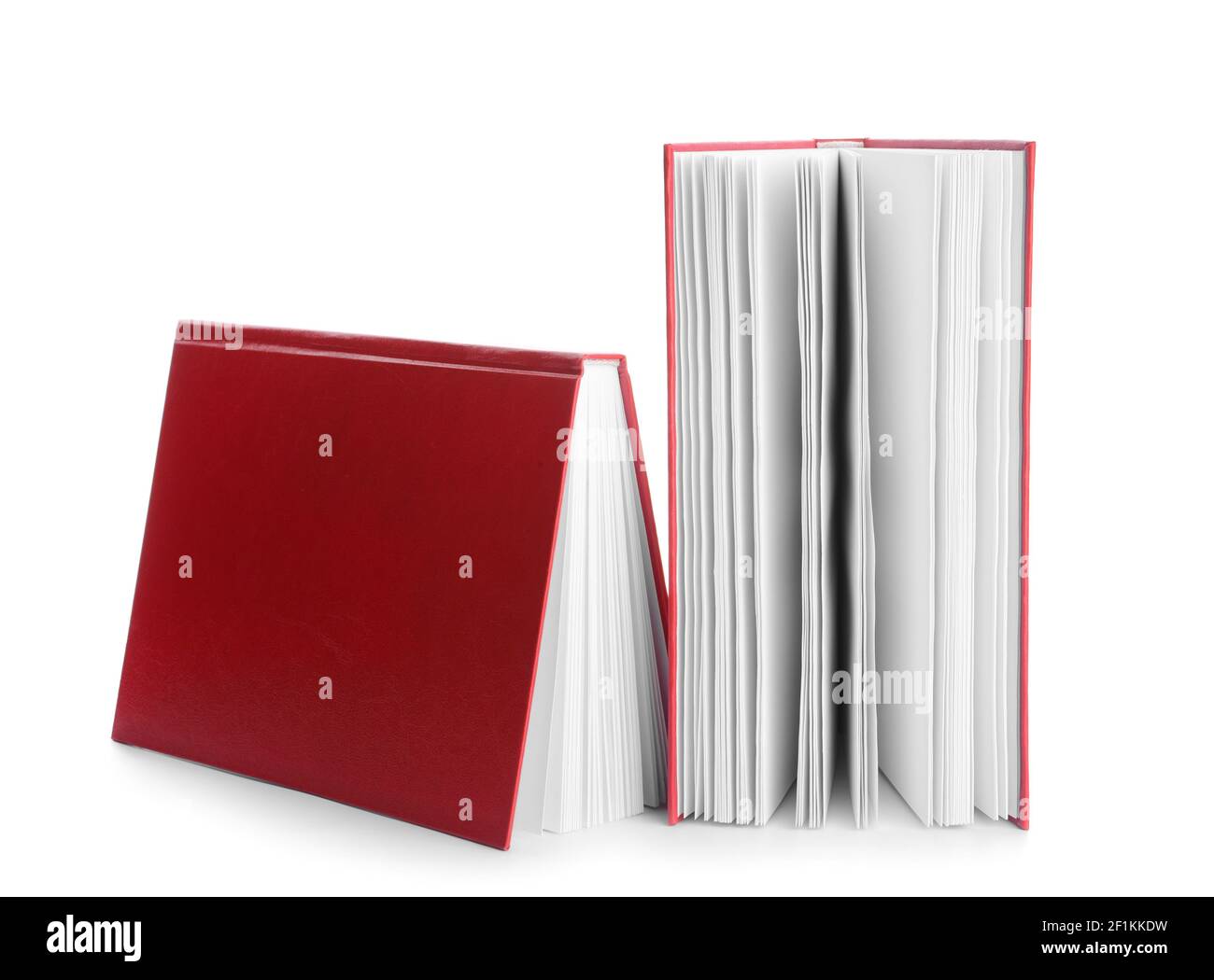 Blank books on white background Stock Photo - Alamy