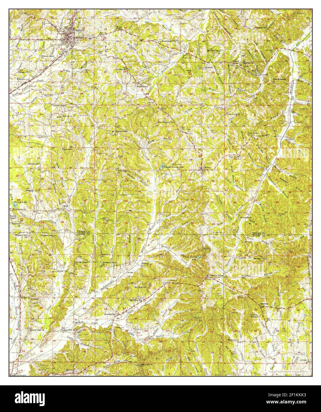 Ripley mississippi map Cut Out Stock Images & Pictures - Alamy