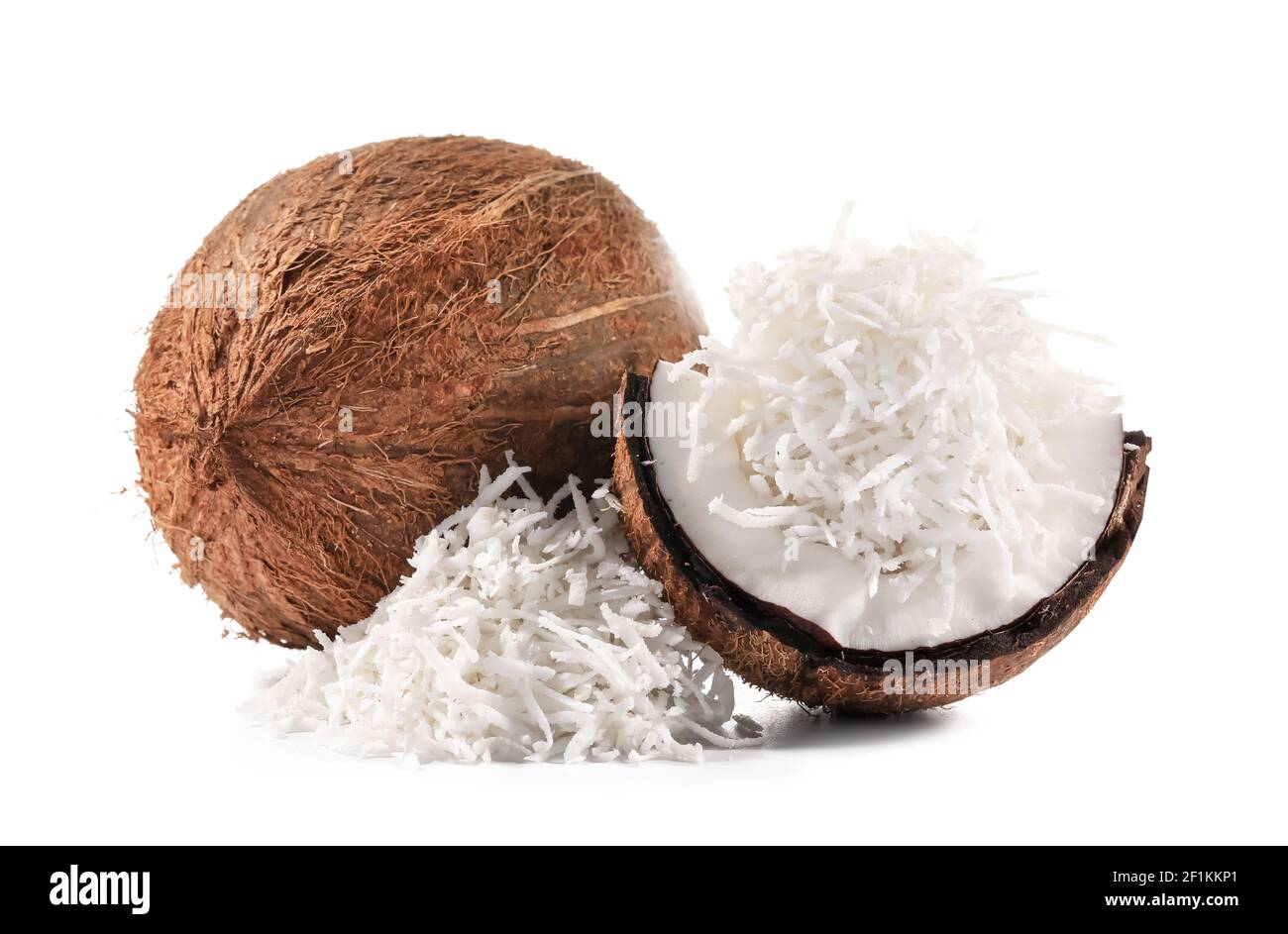 Heap fresh coconut flakes Cut Out Stock Images & Pictures - Alamy