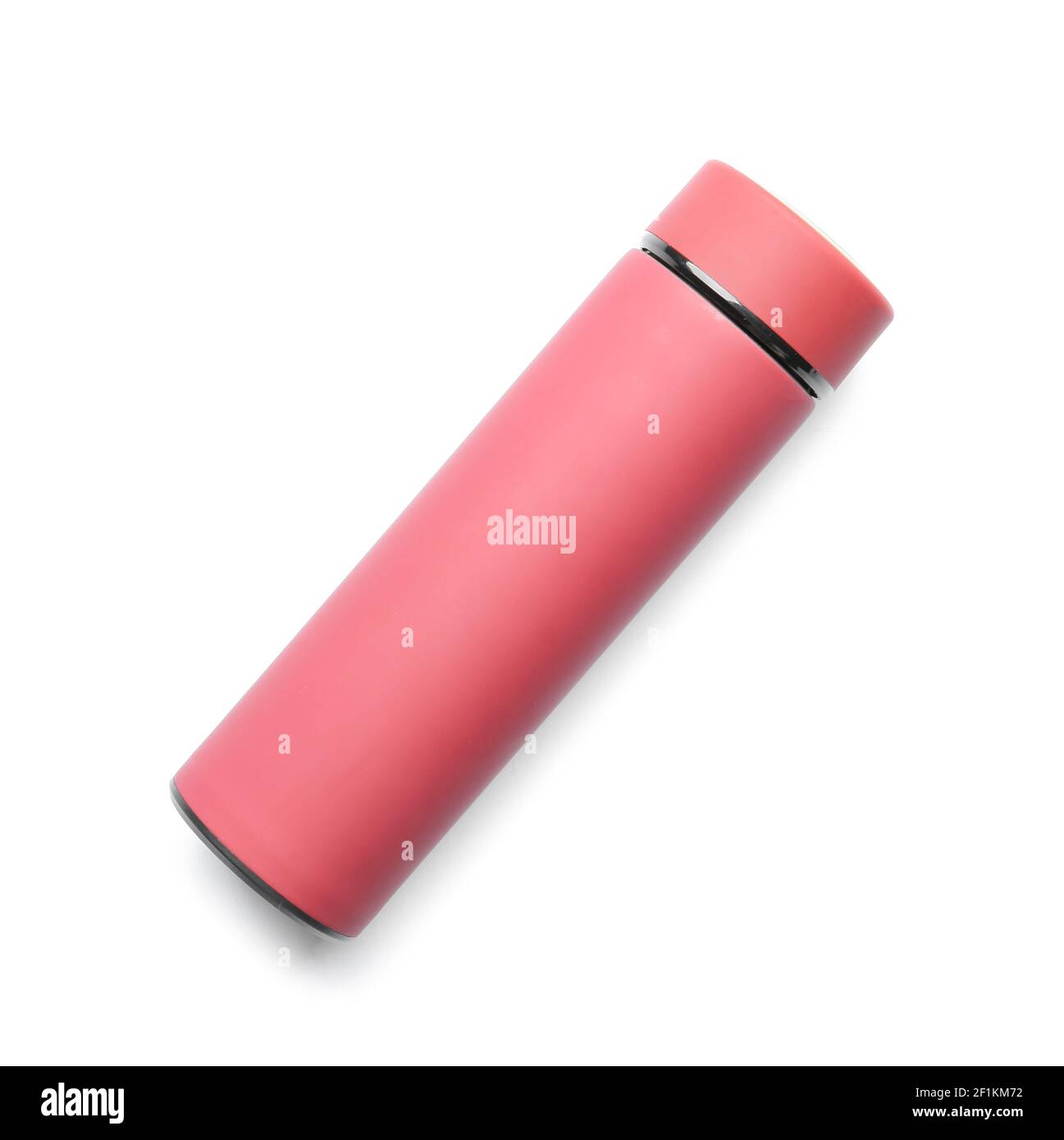 Modern thermos on white background Stock Photo - Alamy