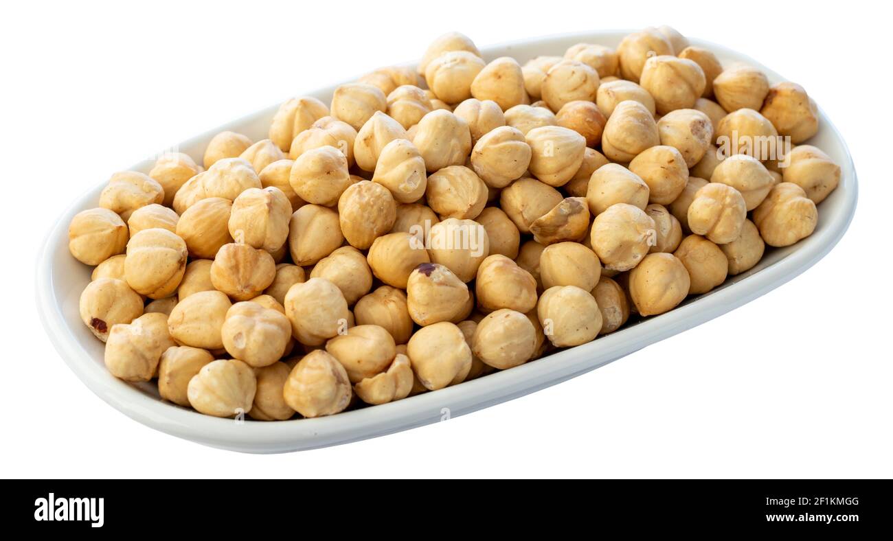 roasted hazelnut isolated on white background Stock Photo - Alamy