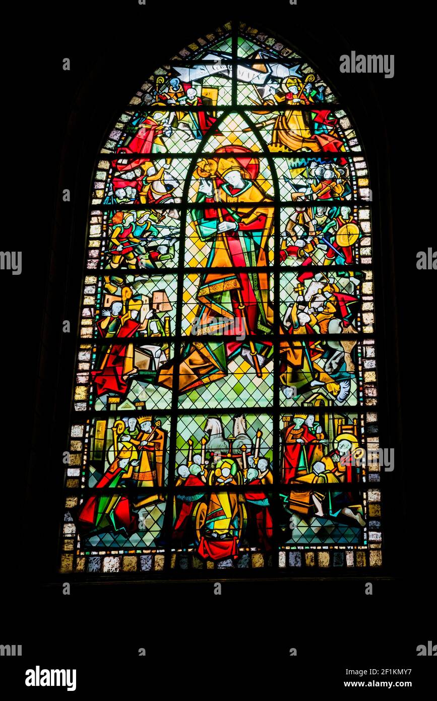 France French Gothic 12th Century Stained Glass High Resolution Stock ...