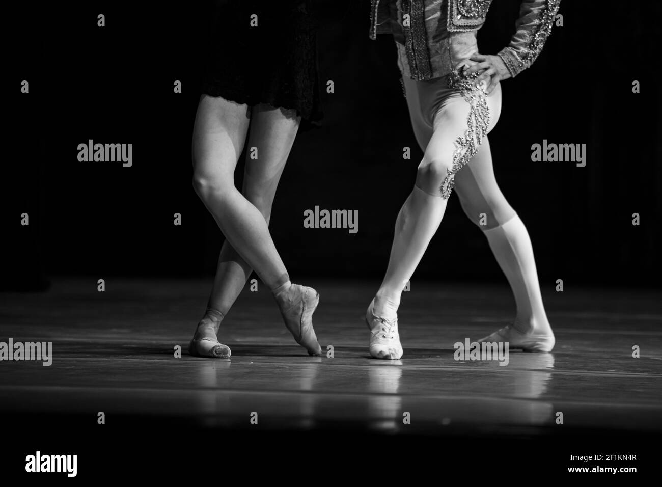 Closeup of classic ballet couple on stage Stock Photo - Alamy