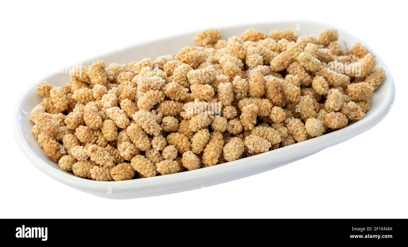 Dry mulberry isolated on white background Stock Photo - Alamy