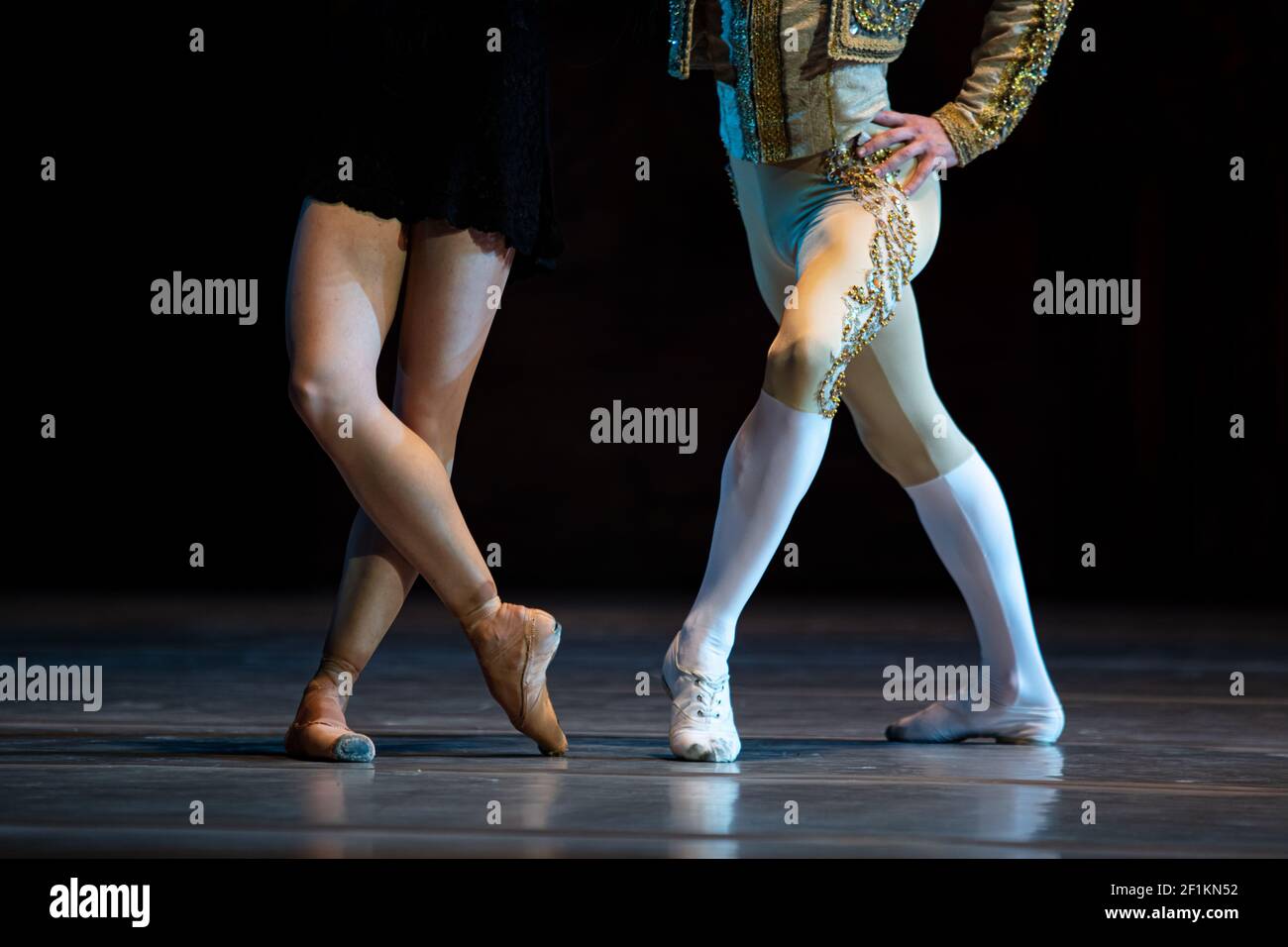 Closeup of classic ballet couple on stage Stock Photo - Alamy