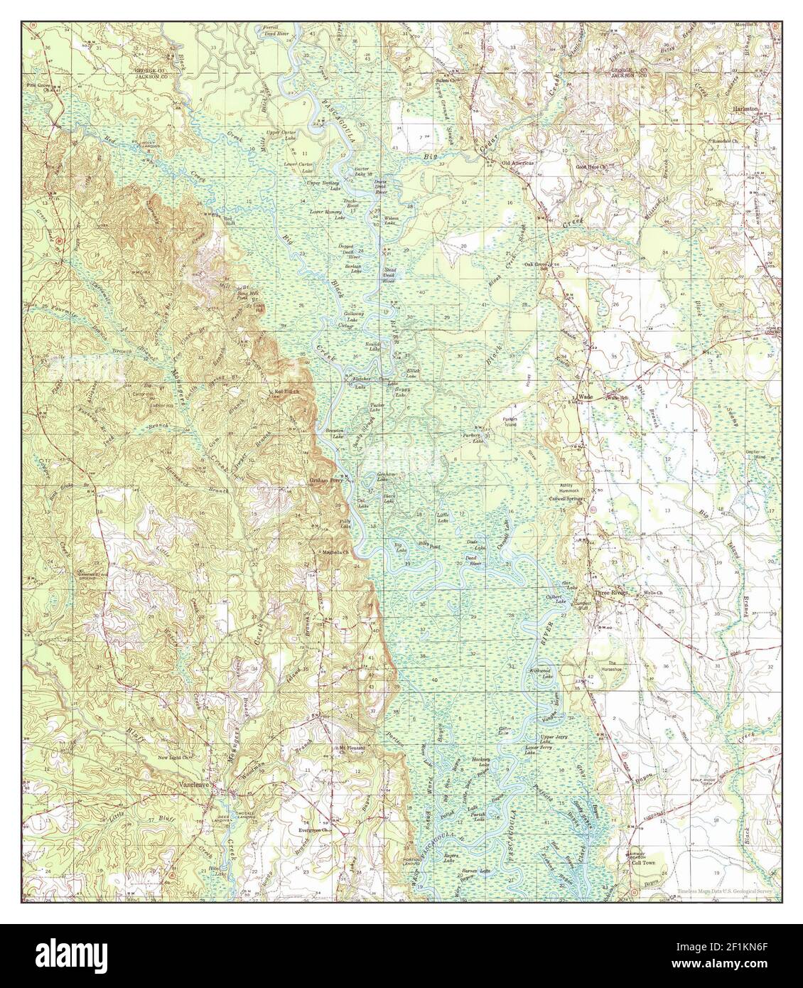 Map of vancleave Cut Out Stock Images & Pictures - Alamy