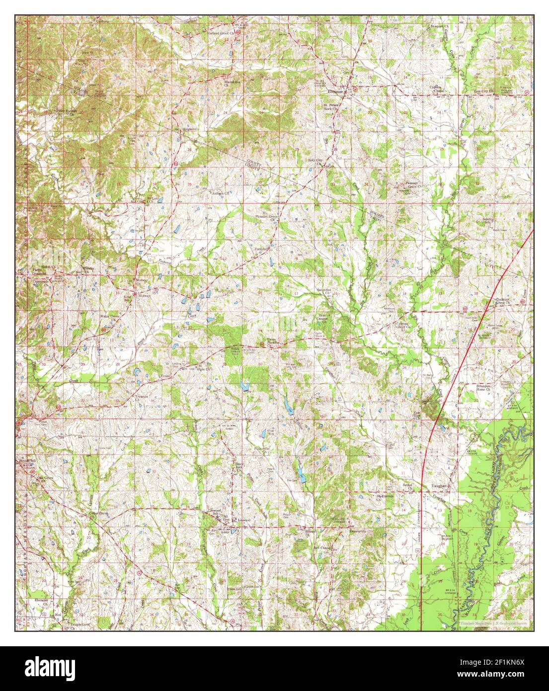 Vaughan, Mississippi, map 1966, 1:62500, United States of America by ...
