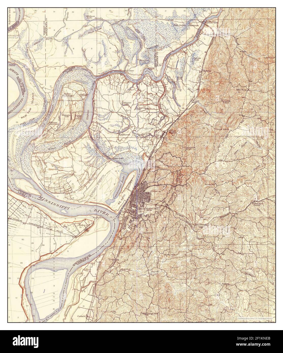 Vicksburg map hi-res stock photography and images - Alamy