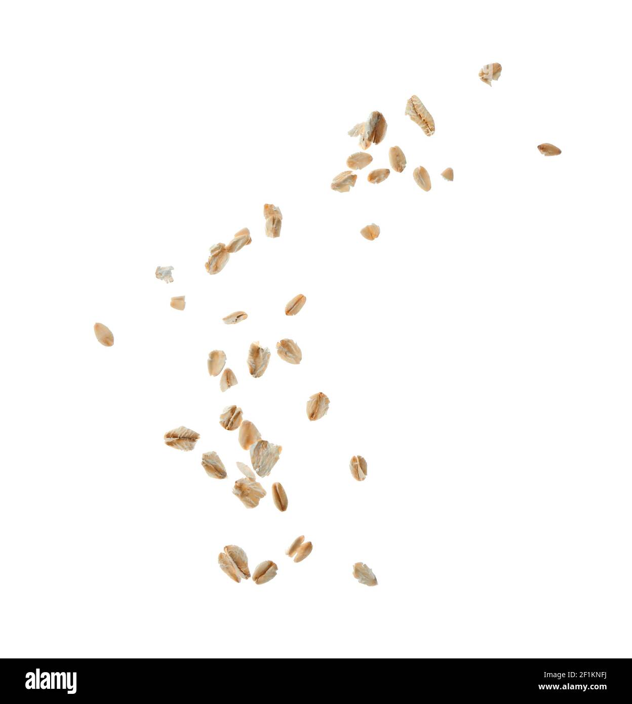 Raw oatmeal on white background Stock Photo - Alamy