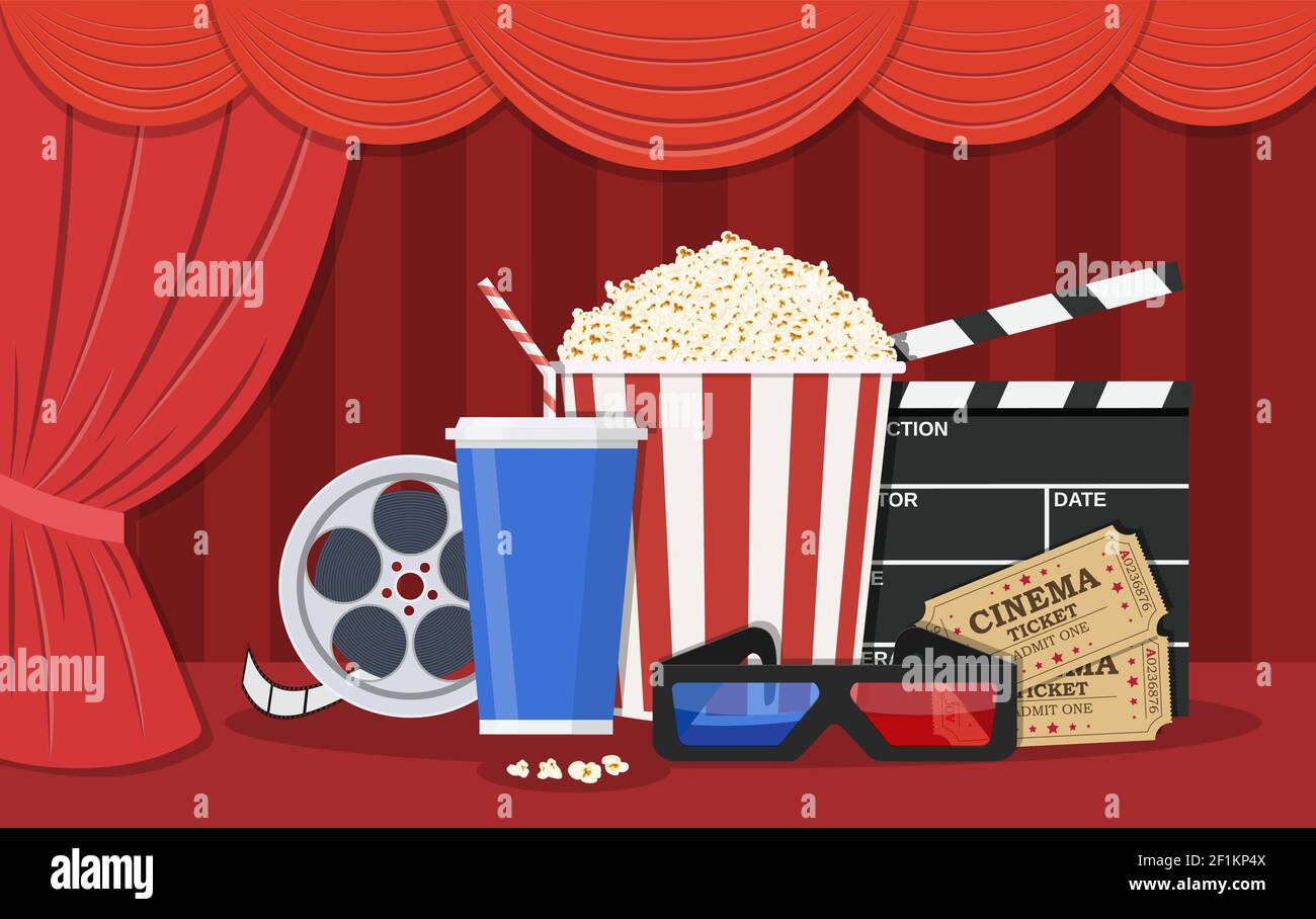 Retro movie set Stock Vector Image & Art - Alamy